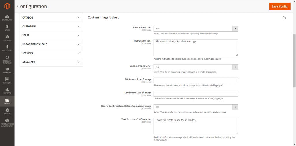 Custom Image Upload – Backend General | PrintXpand