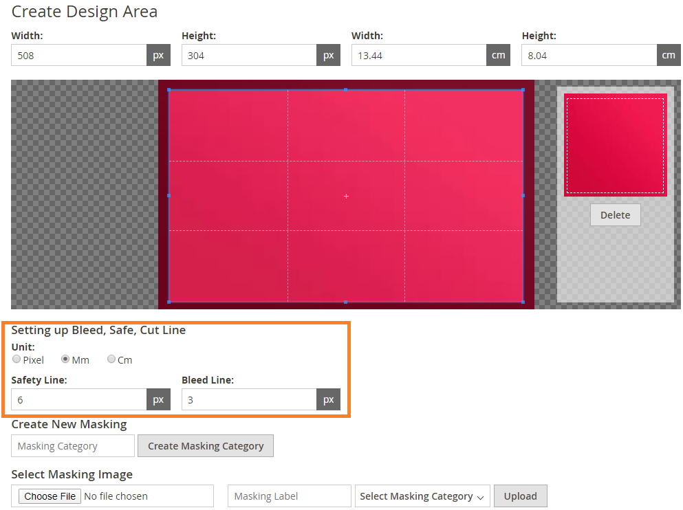 Select Unit & Dimensions | PrintXpand