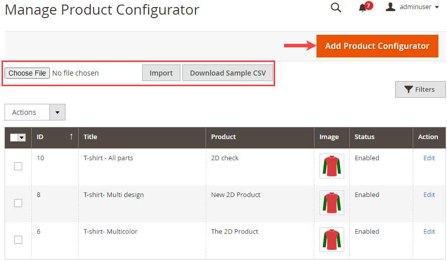 Manage Prod. Configurator | PrintXpand