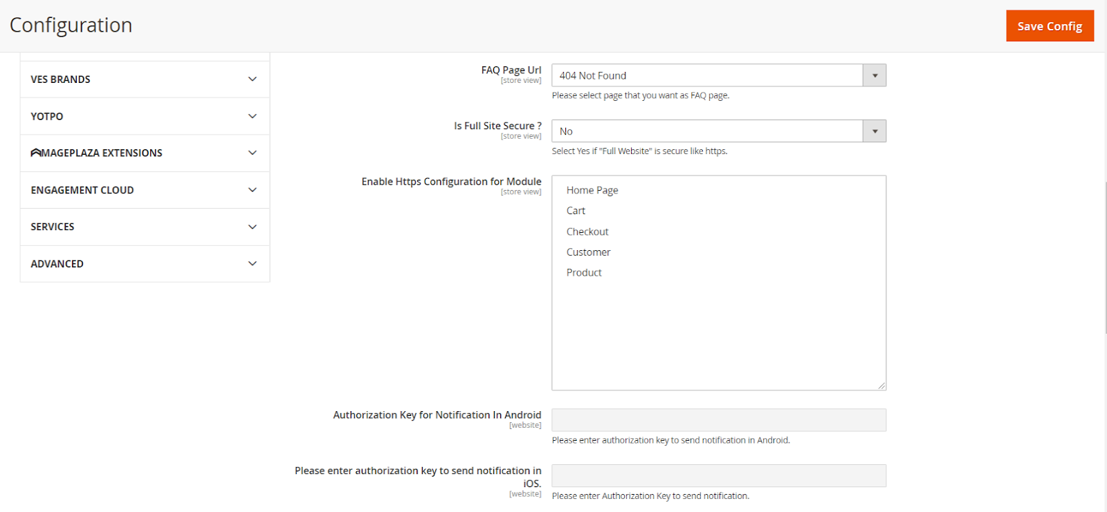 Configurations Magemob App Builder | PrintXpand
