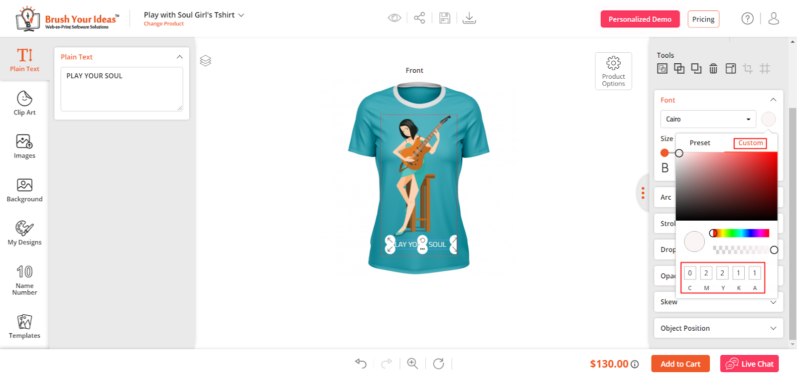 Custom Color | PrintXpand