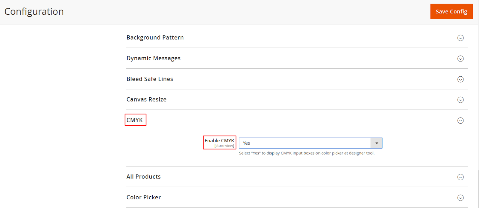 Enable CMYK | PrintXpand