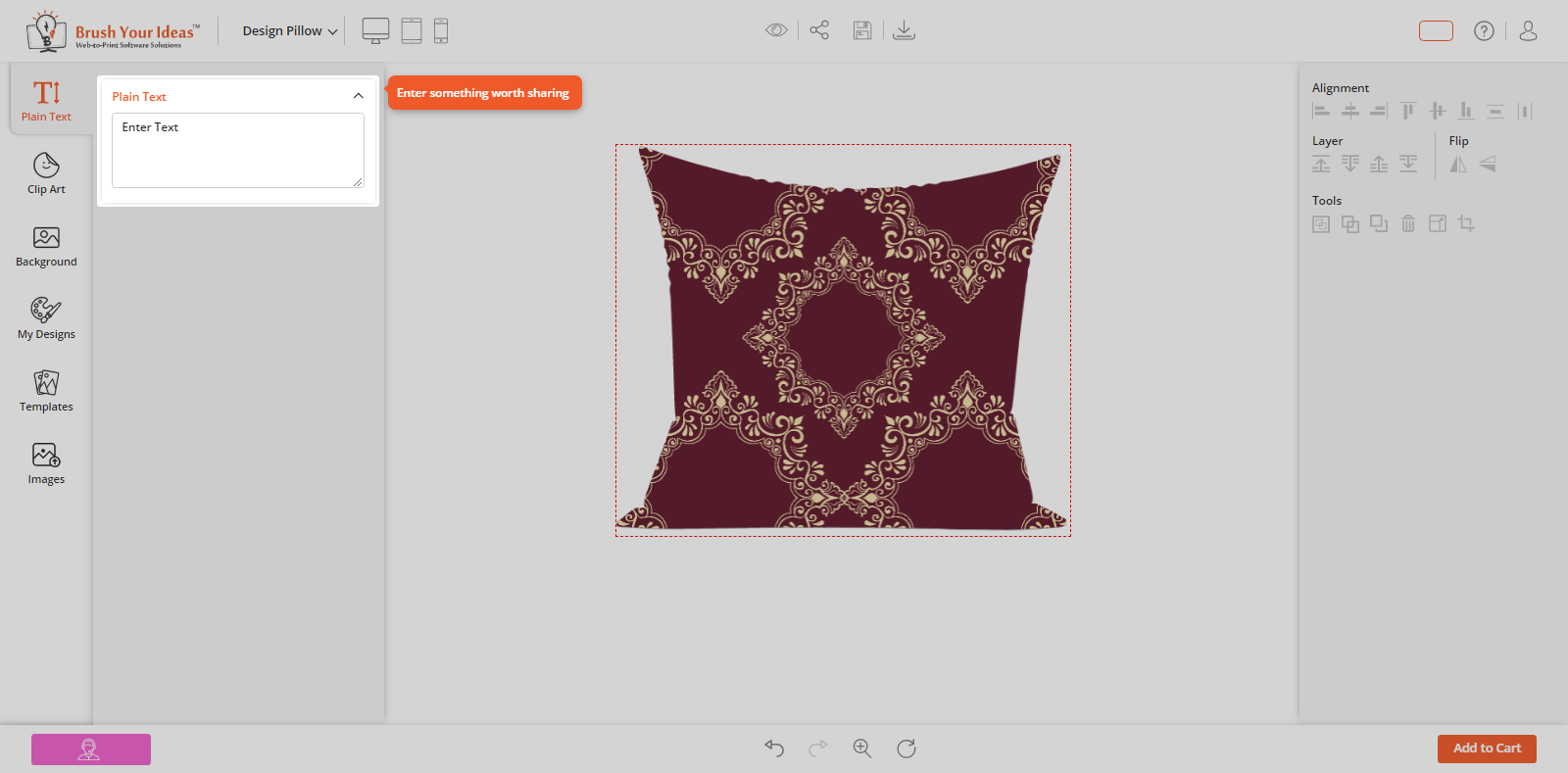 Left Panel Tooltip | PrintXpand
