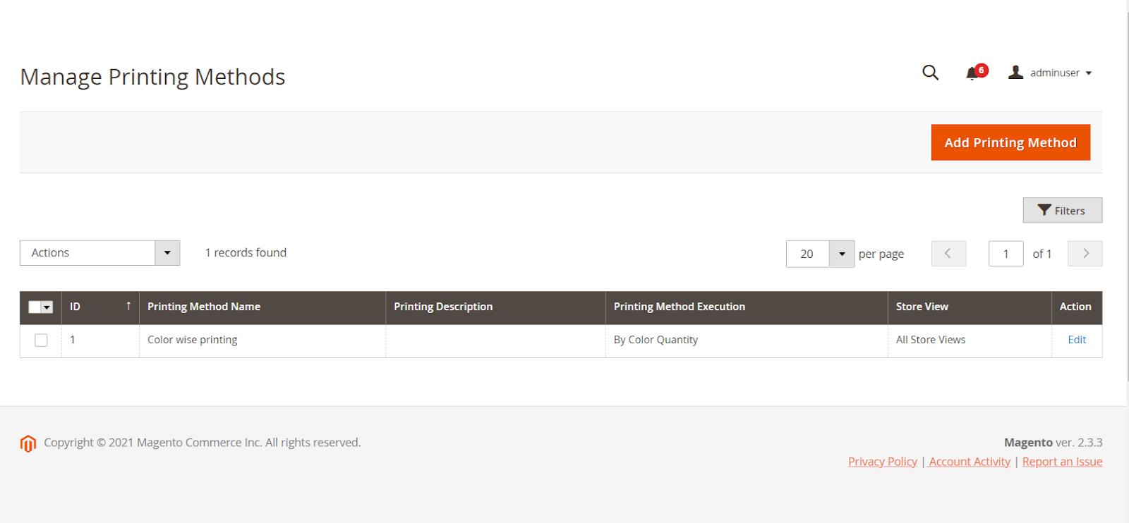 How to add/ manage various printing methods in my store? And how to assign printing method to ...
