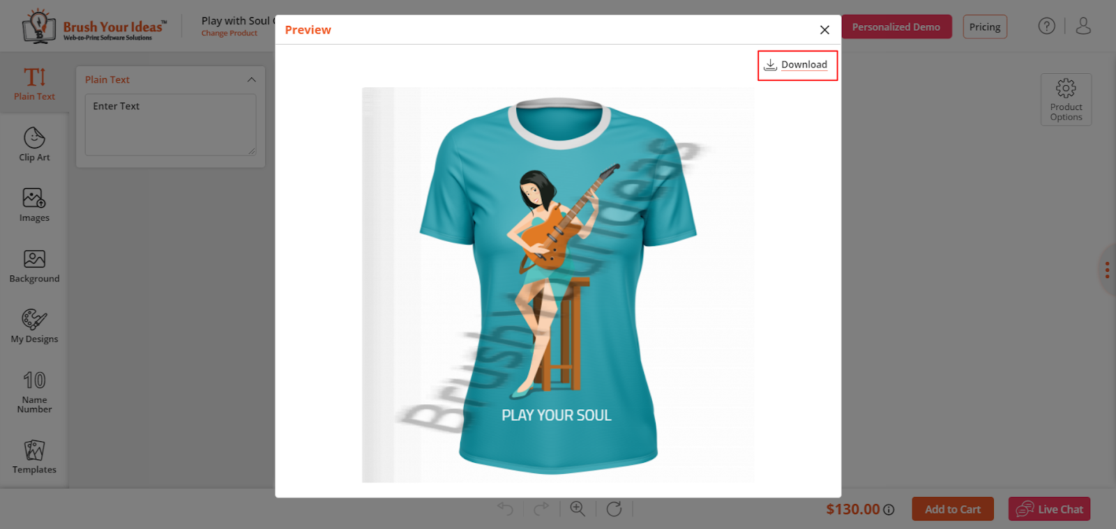 Download button | PrintXpand