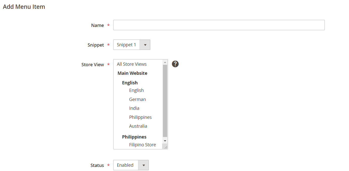 configure the header menu | PrintXpand