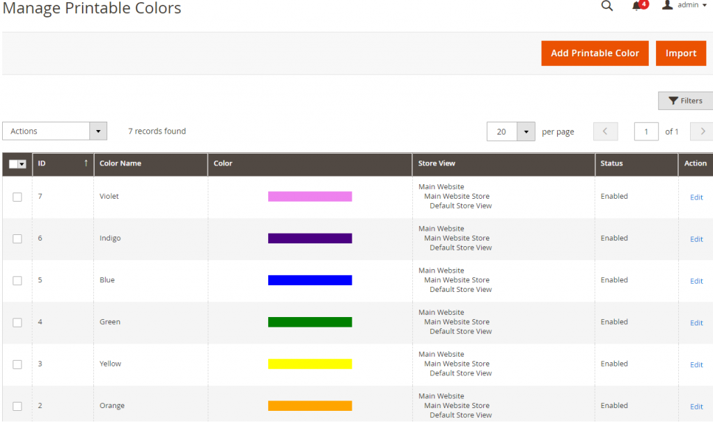 List of Printable Colors | PrintXpand