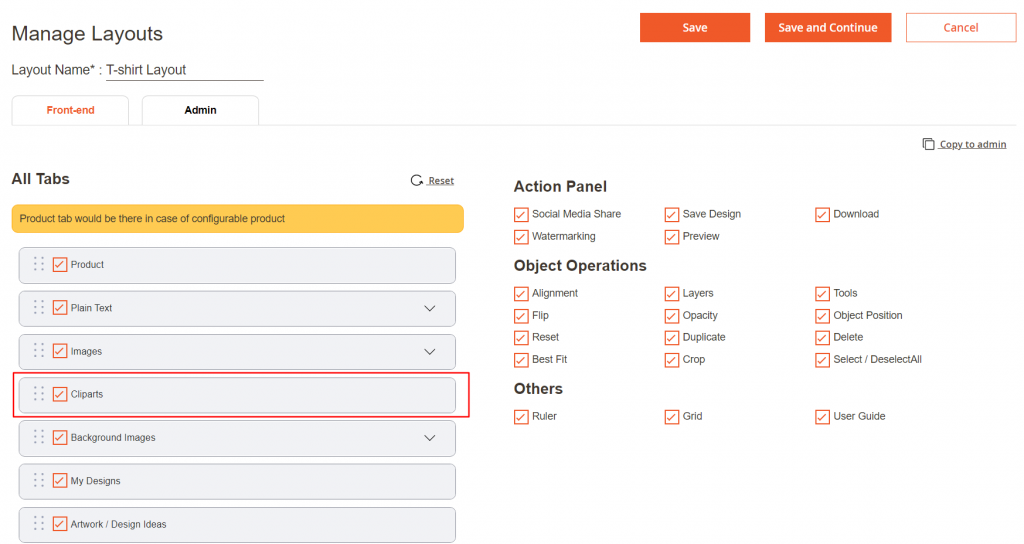 Configure Clipart Features-2 | PrintXpand