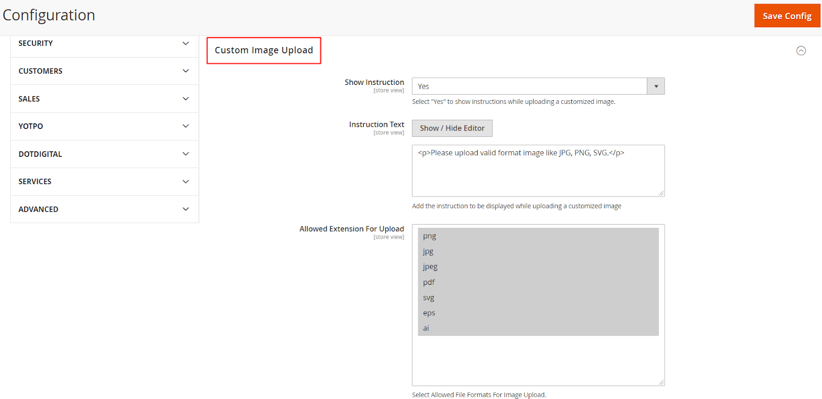 Custom Image Upload section | PrintXpand