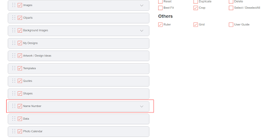 Enable Name and Number Feature-2 | PrintXpand