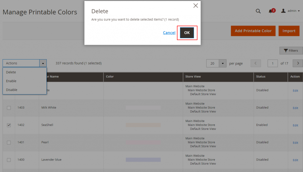 Manage Printable Colors-5 | PrintXpand