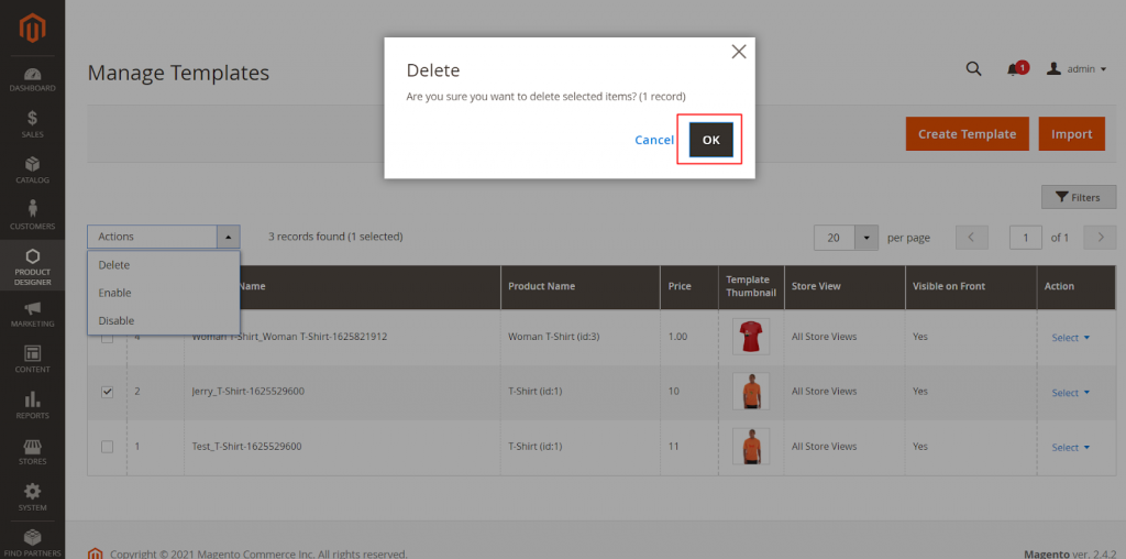 How to Delete an Existing Template | PrintXpand V3.0 | PrintXpand