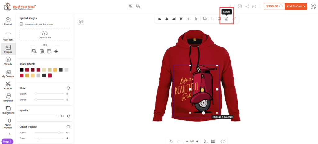 How to Delete an Element from the Design Template | PrintXpand V3.0 | PrintXpand
