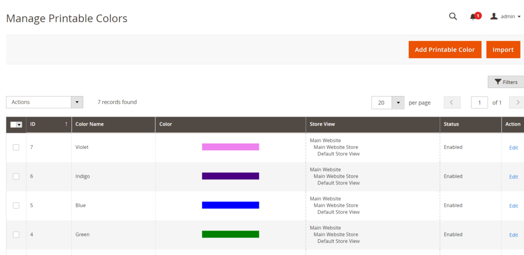 How to Manage Printable Colors in the Store | PrintXpand V3.0 | PrintXpand