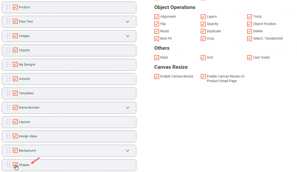 [2] Enable Shapes | PrintXpand