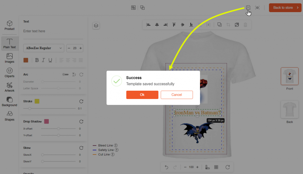 [5] Save Design Template | PrintXpand