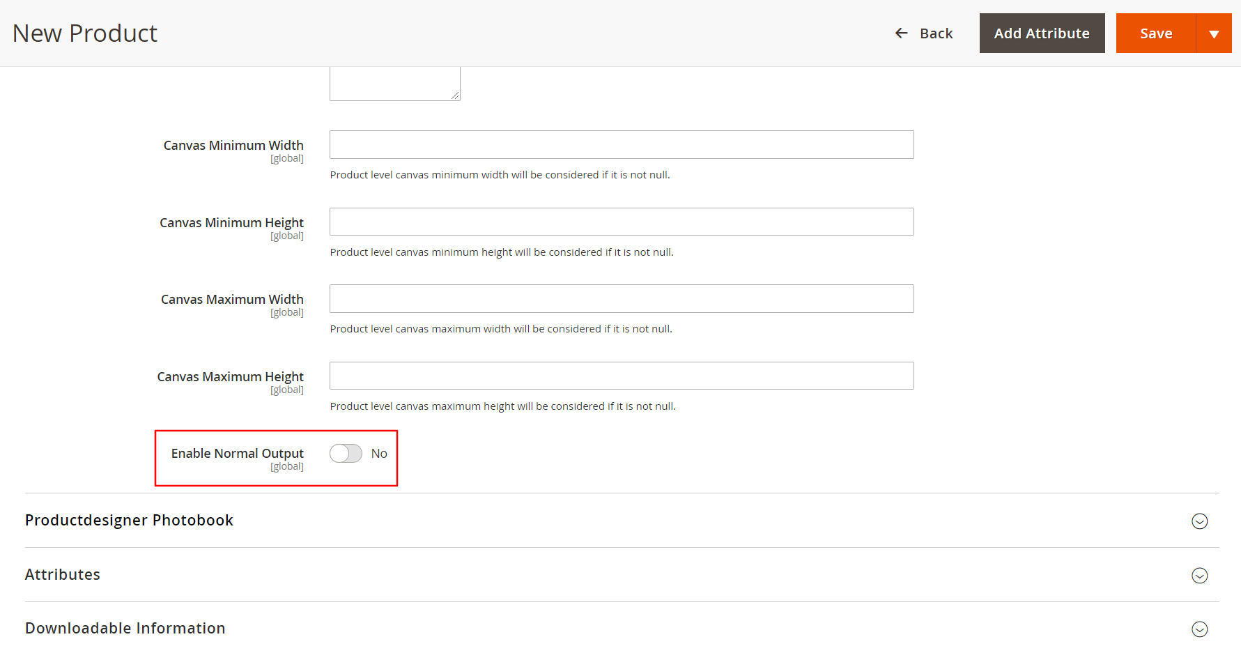 Enable Normal Output Printxpand