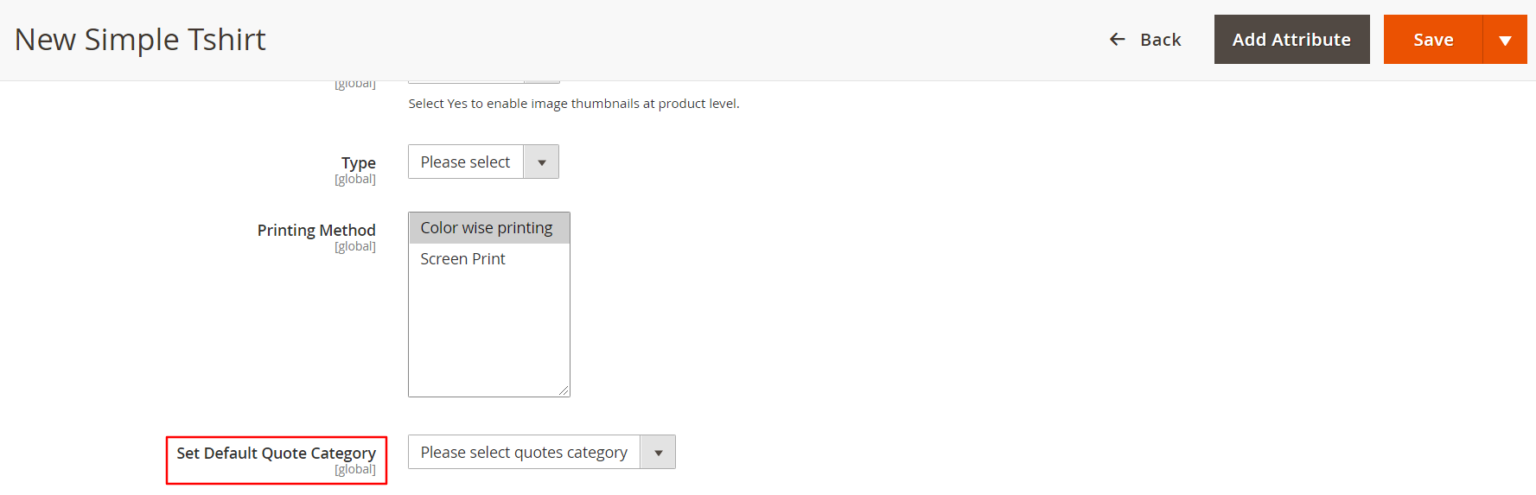 How to Set Default Quotes Category for the Different Products