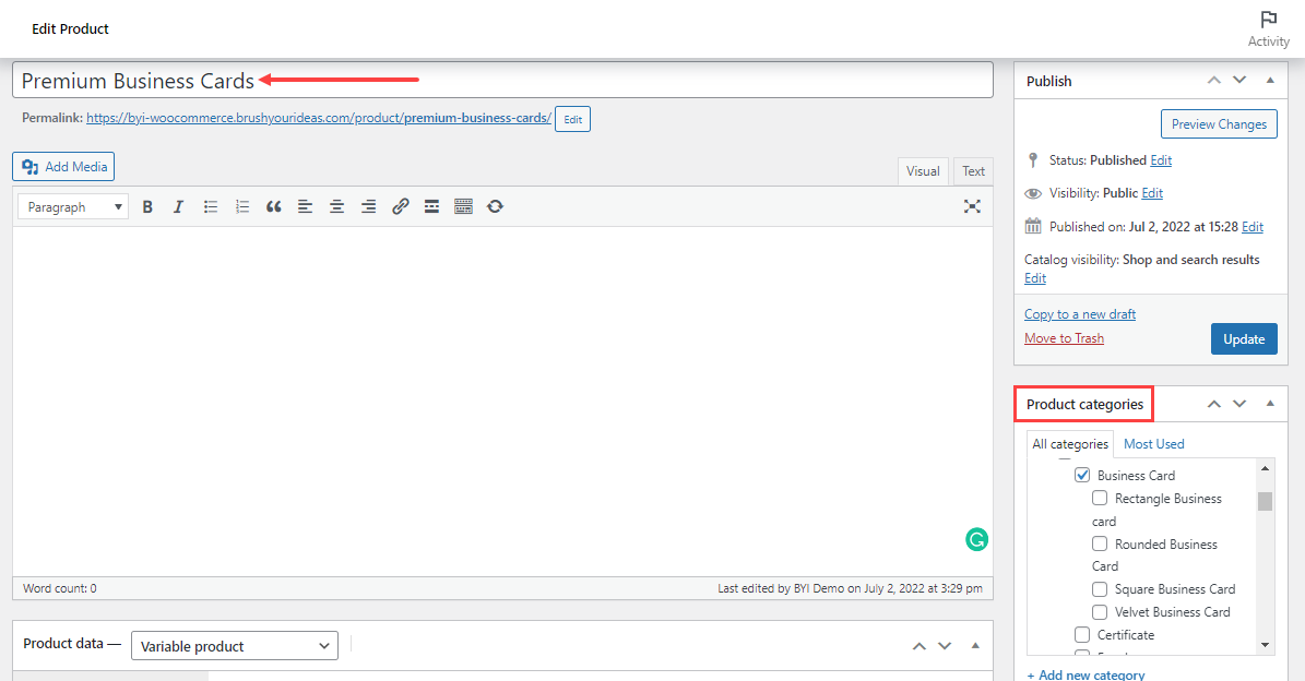 Woocommerce Backend Product 2 Printxpand
