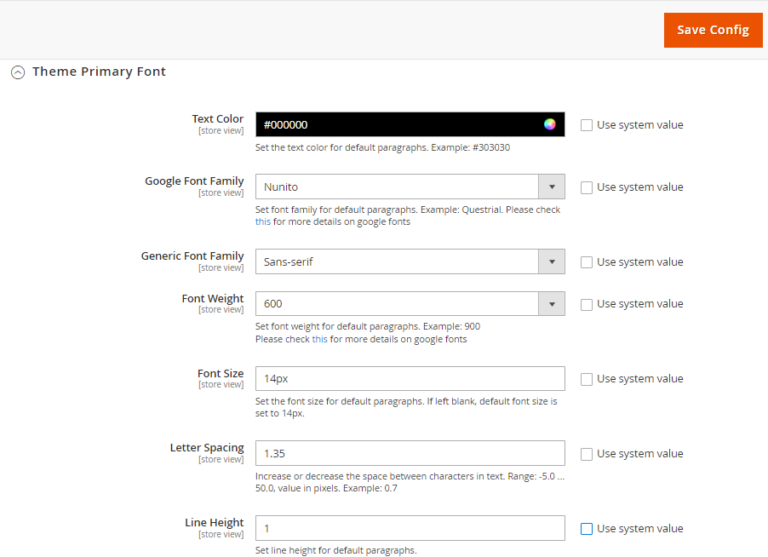 Configure Theme Font-2 | PrintXpand