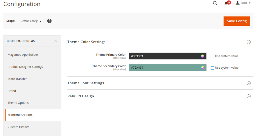 How Can I Configure the Theme Color of My Website?