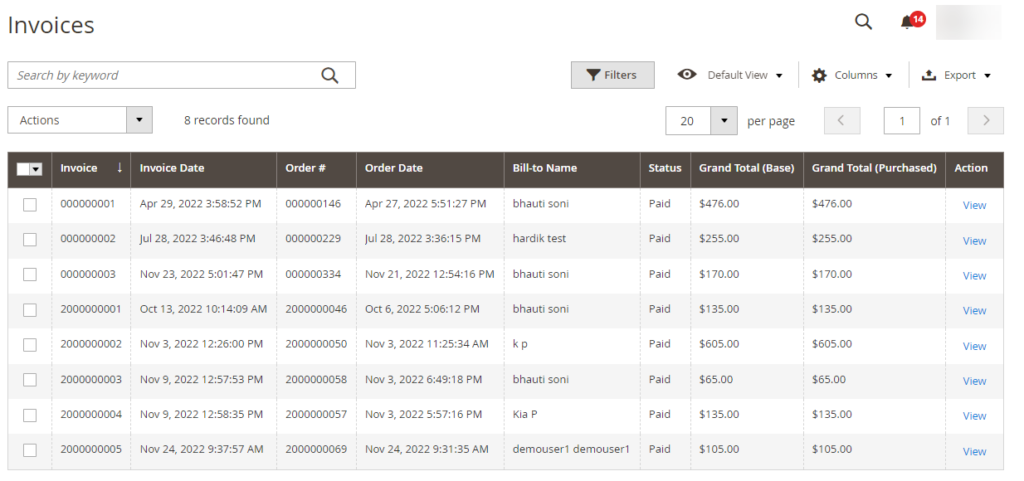 From Where Can I View All the Generated Invoices?