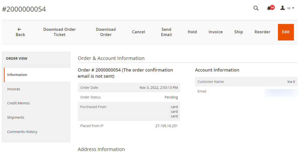 How to check the list of orders