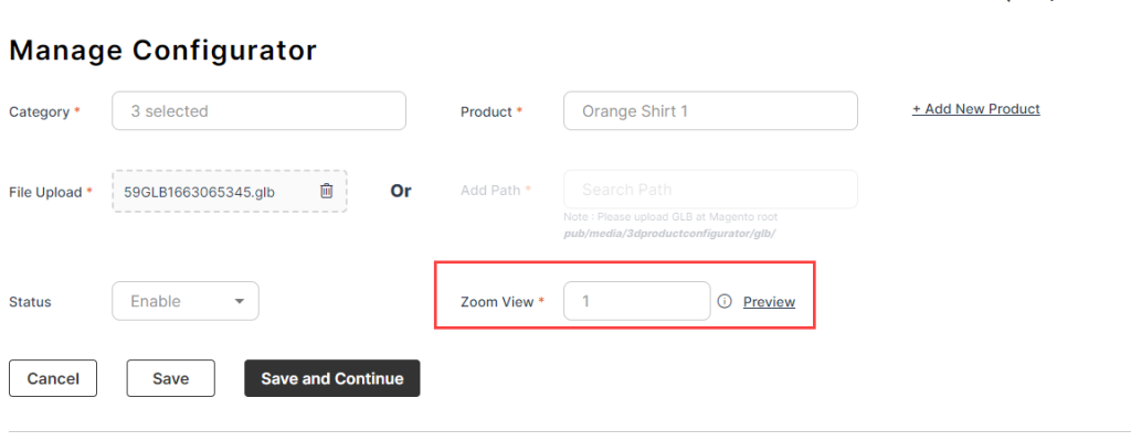 How to Configure the Zoom Preview From the Backend