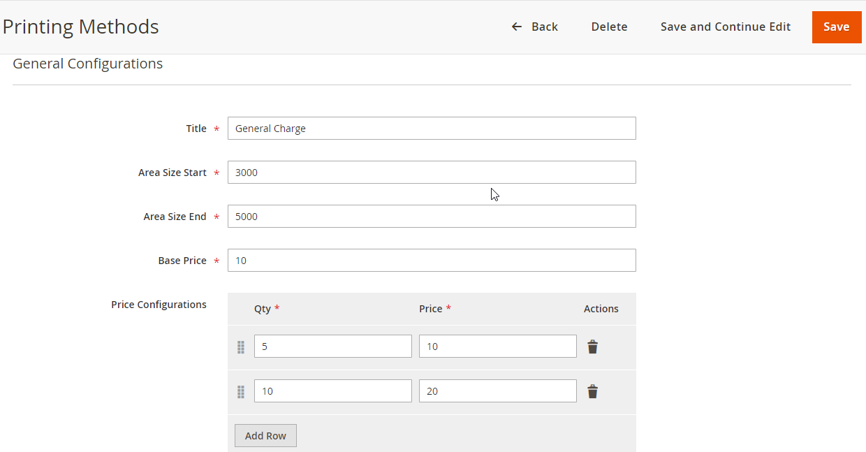 Manage Area Size Based Pricing-3 | PrintXpand
