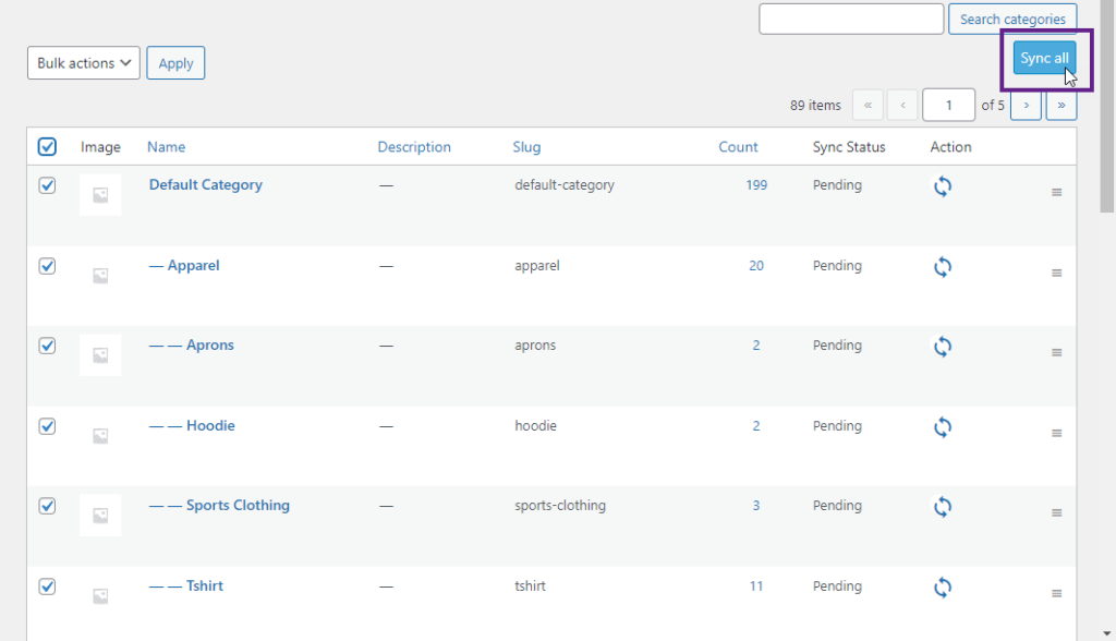 How to Sync The Category/Collection Manually